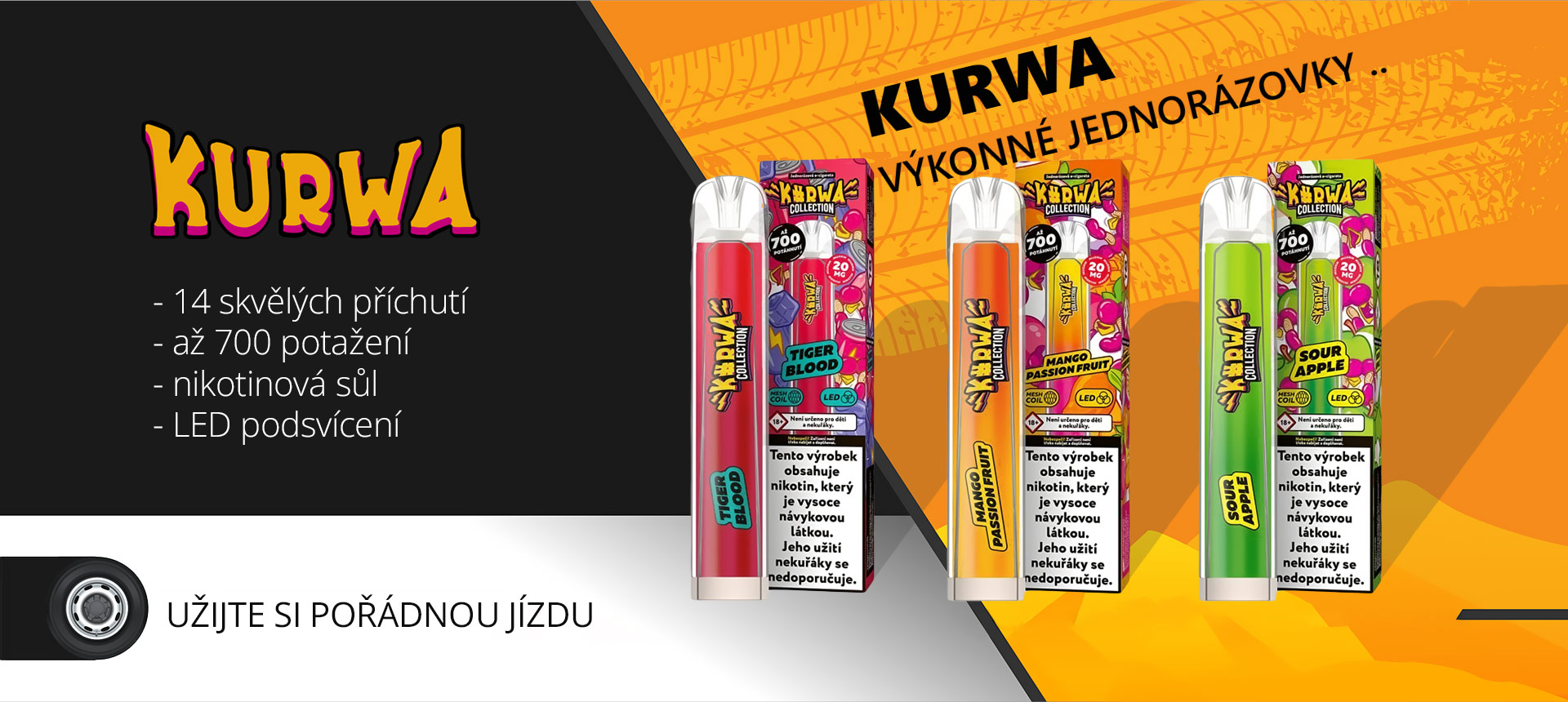 Jednorázové elektronické cigarety Kurwa | Mastervaper.cz